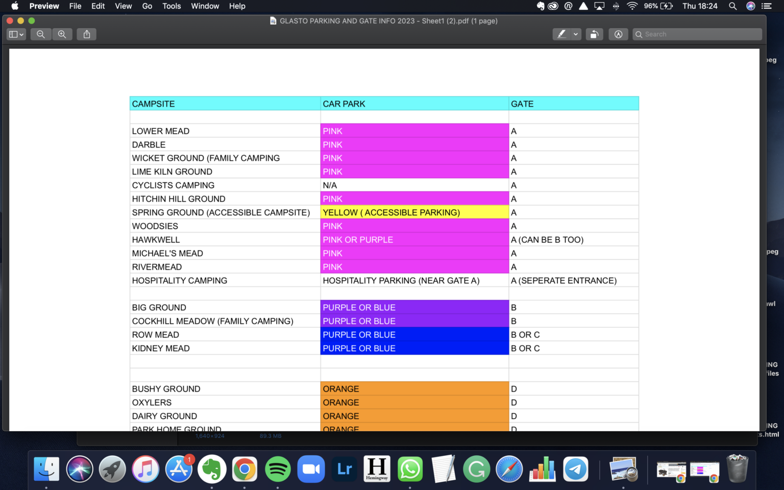 Car Parking At Glastonbury - Glastonbury Tips